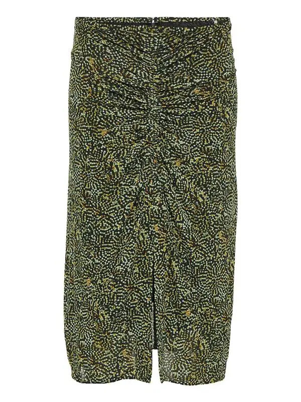 Isabel Marant Étoile Draped Jersey Midi Skirt - Multicoloured