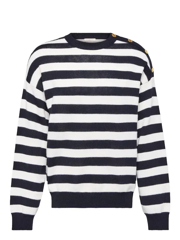 Valentino Garavani Striped Cotton And Wool Sweater - Multicoloured