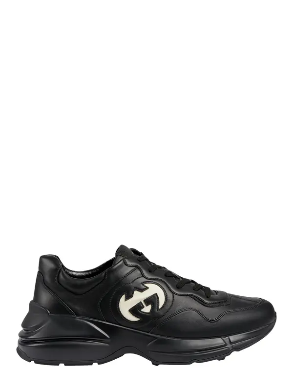 Gucci Rhyton Interlocking G Sneakers - Black