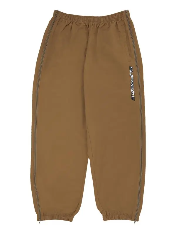Supreme Full Zip Baggy Warm Up Pant - Brown