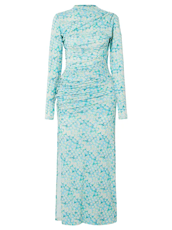 SIEDRES Arni Floral-print Maxi Dress - Blue