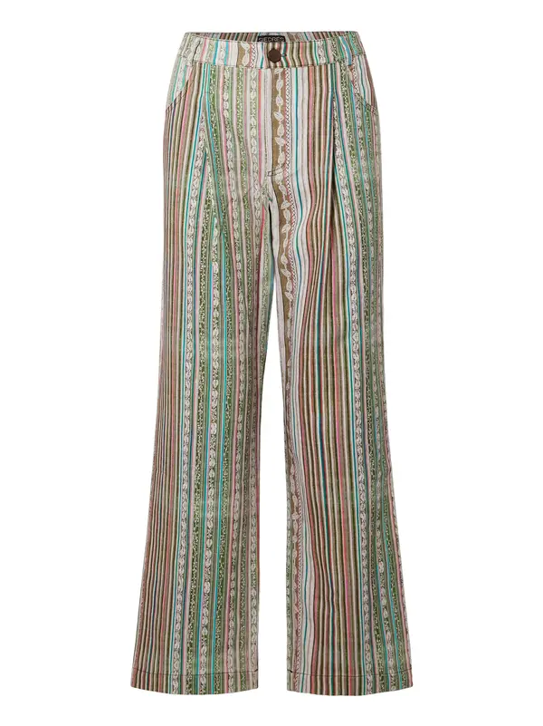 SIEDRES Mani Printed High-rise Wide-leg Jeans - Multi