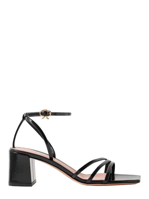 GIANVITO ROSSI Nuit 55 Leather Sandals - Black