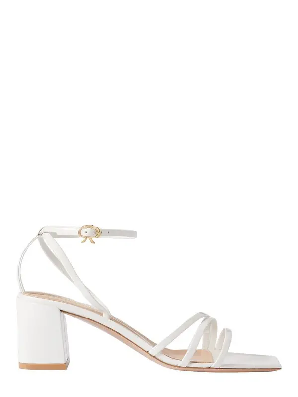 GIANVITO ROSSI Nuit 55 Leather Sandals - White