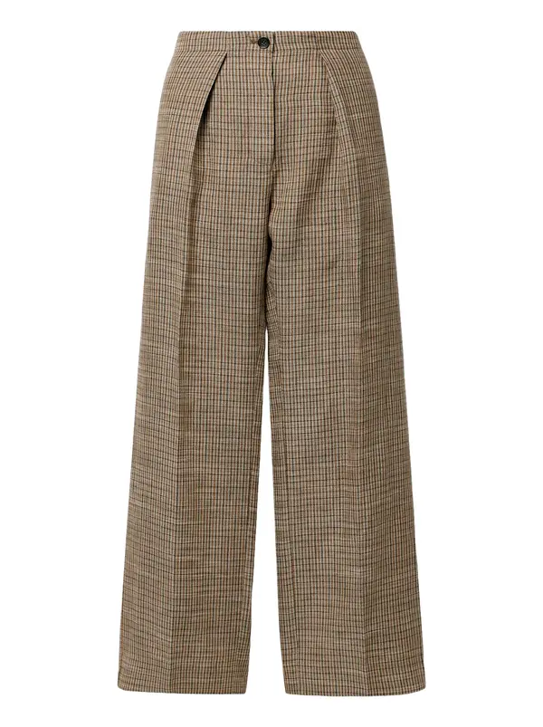 Acne Studios Pleated Wide-leg Pants - Brown