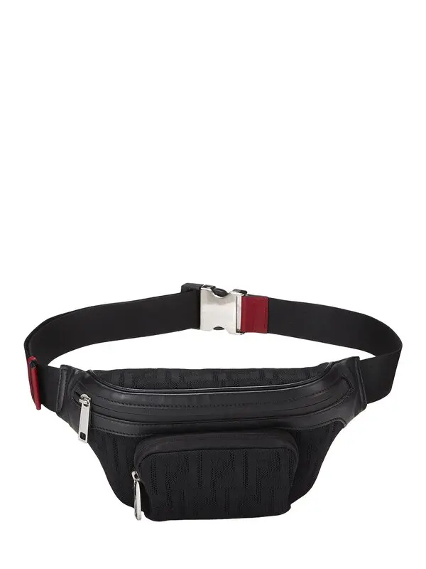 Fendi Mesh Zucca Belt Bag - Black