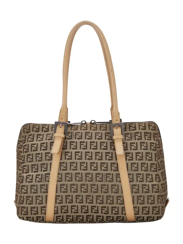Fendi Zucchino Monogram Tote - Brown