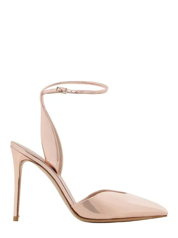Giorgio Armani Lamé Leather Court Shoes - Pink