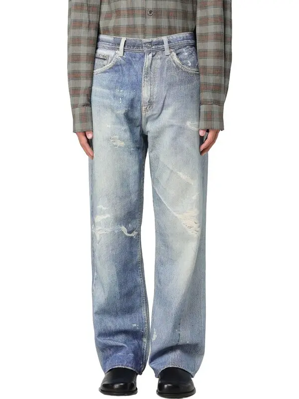 Our Legacy Straight Leg Jeans - Gnawed Blue
