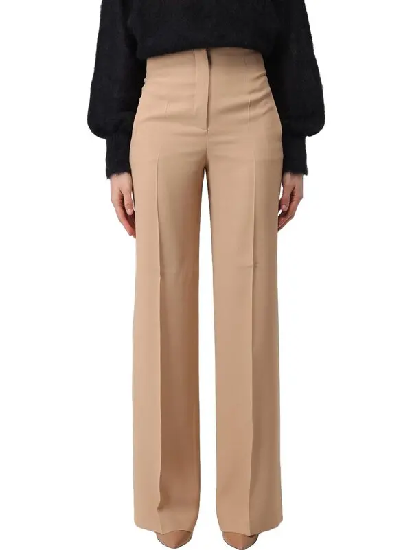 Alberta Ferretti Wide Leg Trousers - Beige