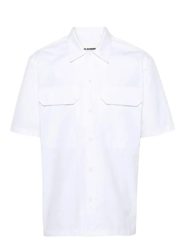 JIL SANDER Short-sleeve Cotton Shirt - White