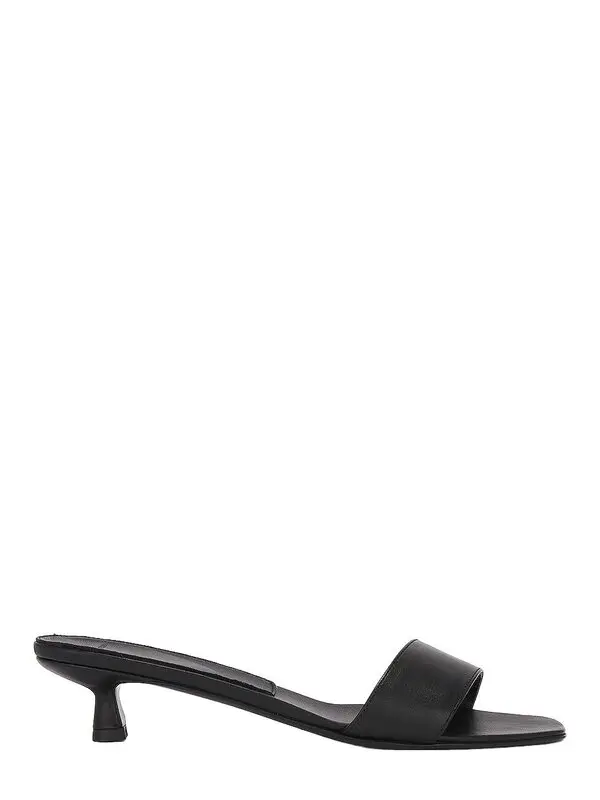 Loulou De Saison Atrium Kitten Heel Mules - Black