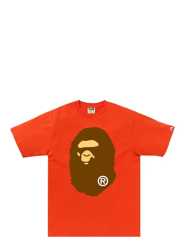 A BATHING APE Big Ape Head Tee - Orange
