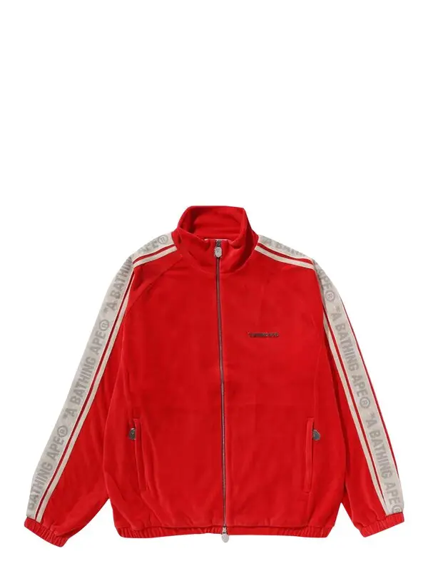A BATHING APE Metal Logo Pin Track Jacket - Red