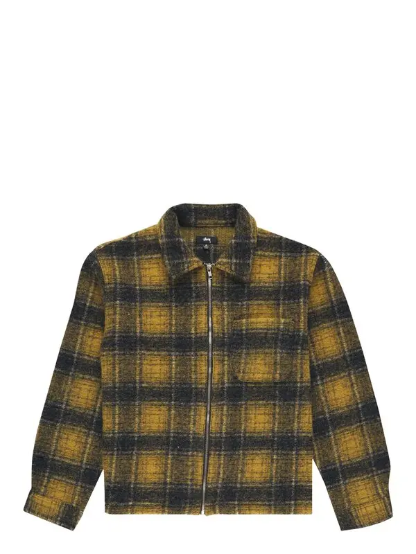 StÜssy Wool Plaid Zip Shirt - Multicolor