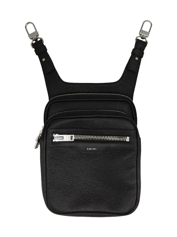 Amiri Pebbled Hip Pouch - Black