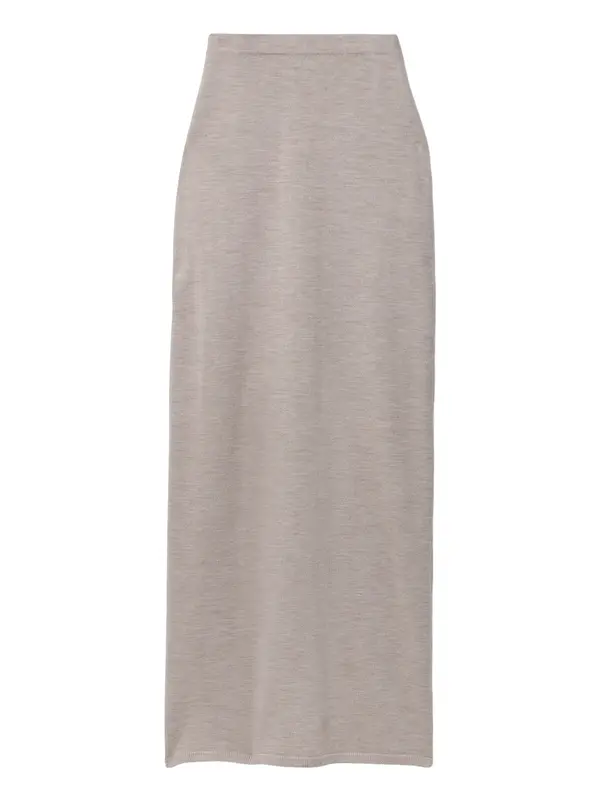 Magda Butrym Wool, Silk And Cashmere-blend Maxi Skirt - Neutrals