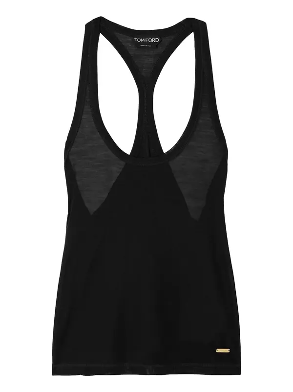 TOM FORD Silk-jersey Tank - Black