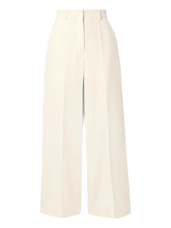 Nanushka Lanai Cady Wide-leg Trousers - Cream
