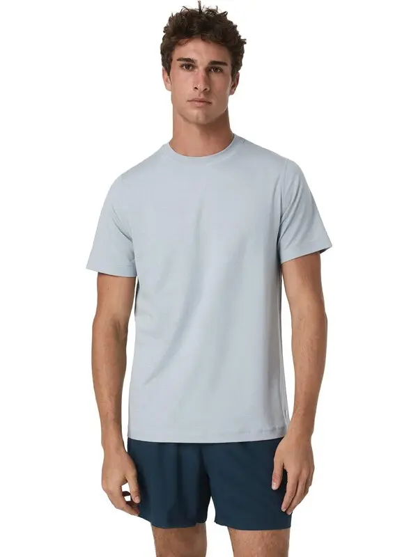 Vuori Short Sleeve Ponto Performance T-shirt - Harbor Grey Heather