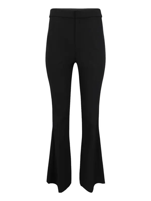 Vince Mid-rise Flared Trousers - Black