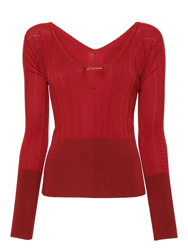 Jacquemus Le Haut Logo-plaque Top - Red