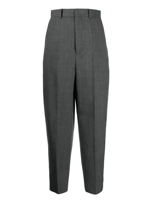 ENFOLD Pressed-crease Tailored Trousers - Grey