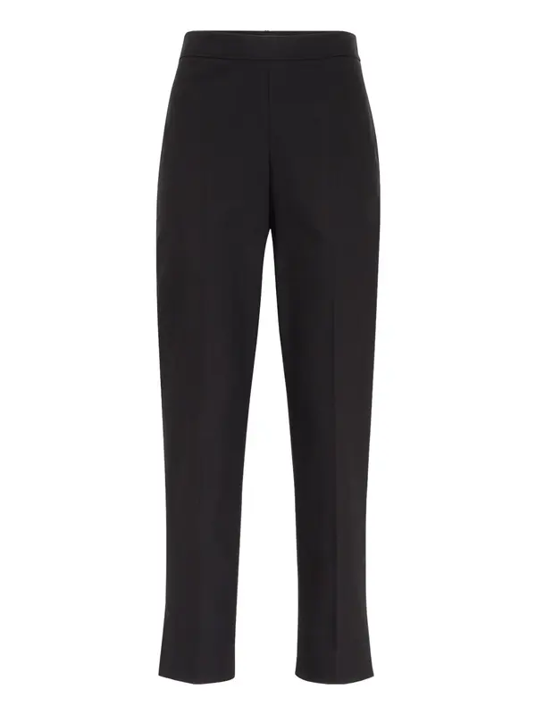 Brunello Cucinelli High-waisted Cropped Trousers - Black