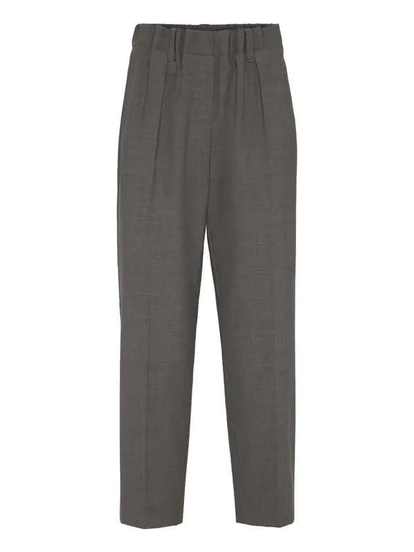 Brunello Cucinelli High-waisted Trousers - Grey