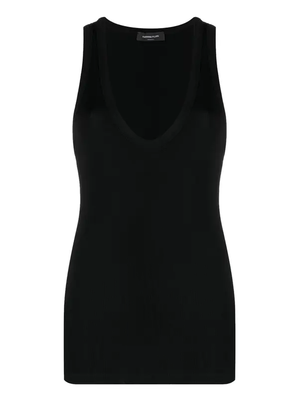 Fabiana Filippi Fine-ribbed Tank Top - Black
