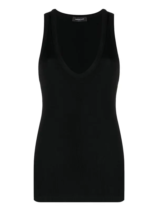 Fabiana Filippi Fine-ribbed Tank Top - Black