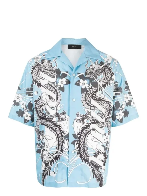 Amiri Graphic-print Cotton Shirt - Multicolour