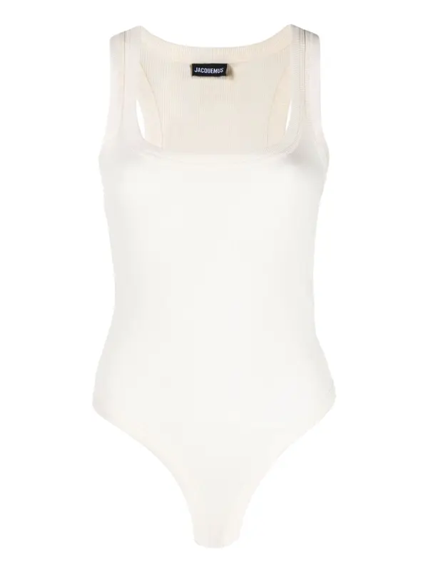 Jacquemus Le Body Gros Grain Bodysuit - Neutrals