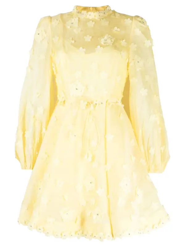 Zimmermann Matchmaker Lift Off Mini Dress - Yellow