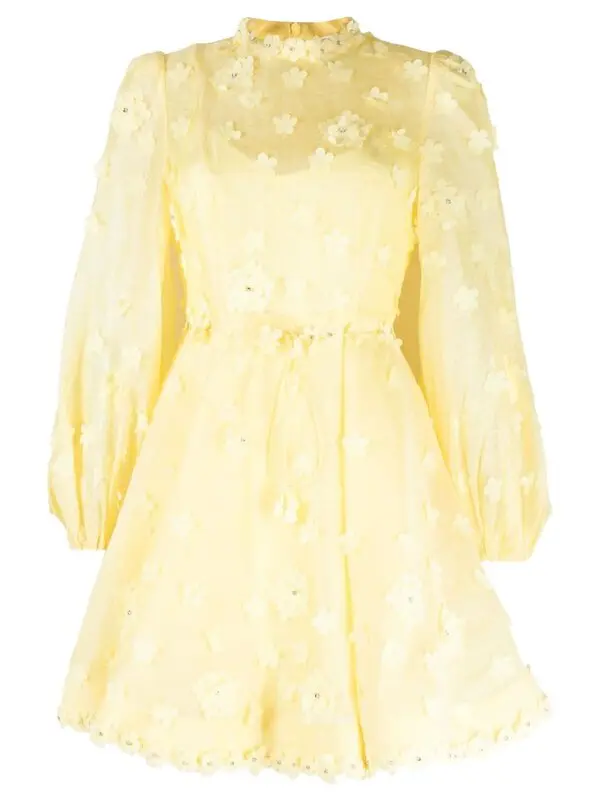 Zimmermann Matchmaker Lift Off Mini Dress - Yellow