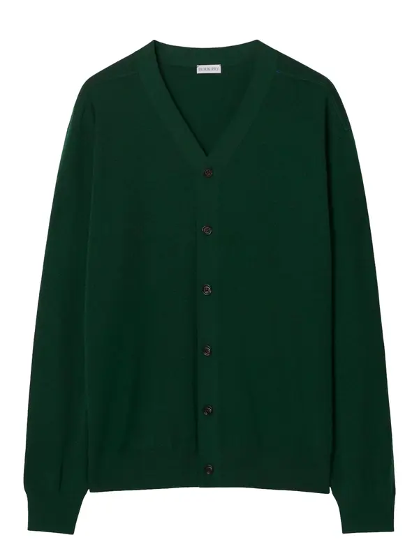 Burberry Fine-knit Wool Cardigan - Green