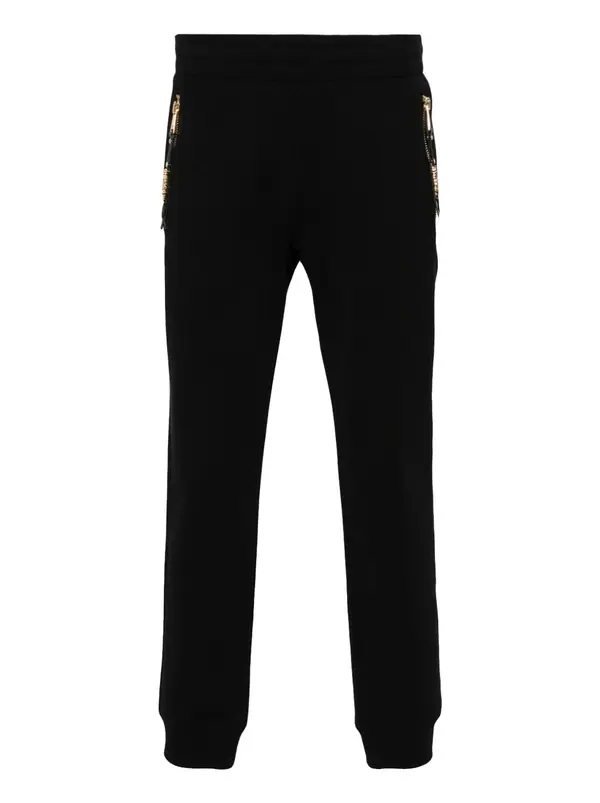 Moschino Logo-lettering Cotton Track Pants - Black