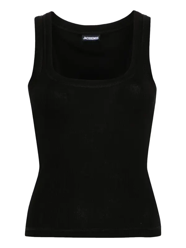 Jacquemus Le Debardeur Ribbed Tank Top - Black