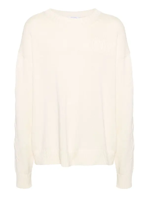 Off-White Diagonal Stripe Jumper - Neutrals