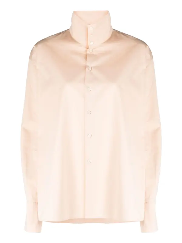 Fabiana Filippi Stand-up Collar Poplin Shirt - Pink