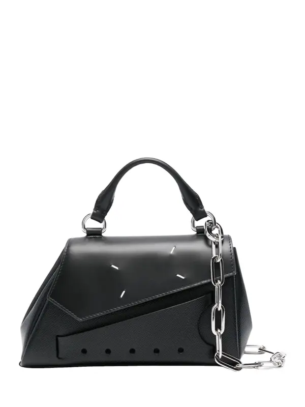MAISON MARGIELA Snatched Leather Tote Bag - Black