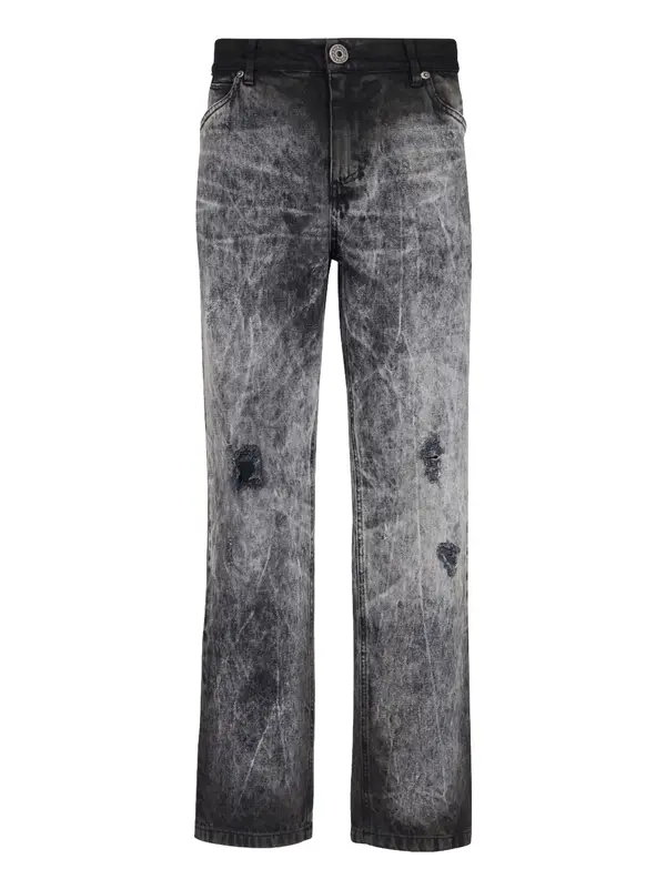 Balmain Mid-rise Straight-leg Jeans - Black