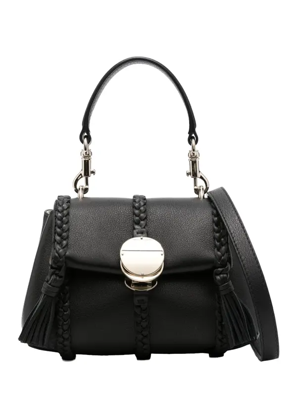 Chloé Penelope Braid-detail Satchel - Black