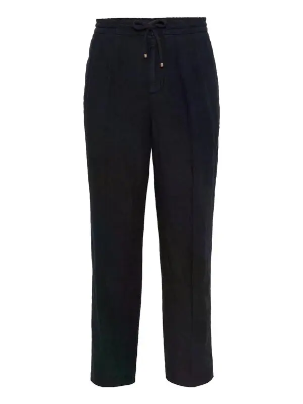 Brunello Cucinelli Linen Trousers - Blue