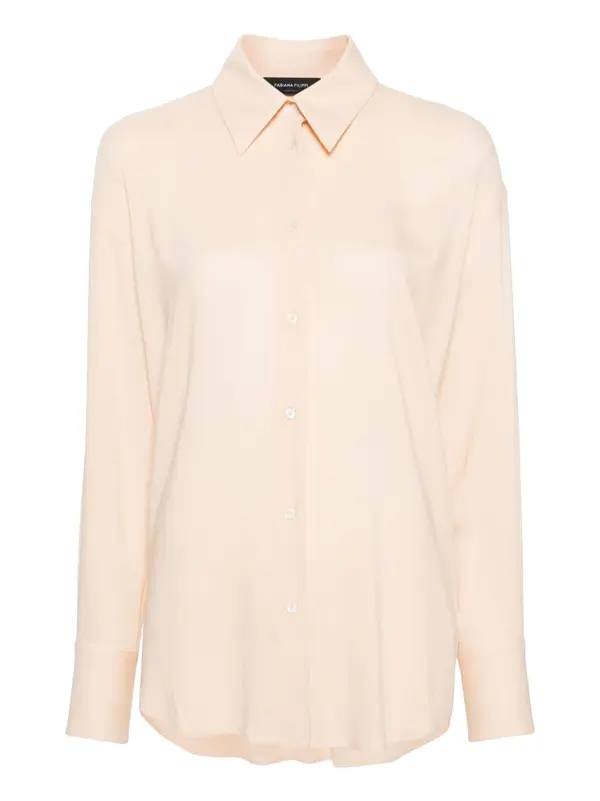 Fabiana Filippi Buttoned Crepe Shirt - Orange