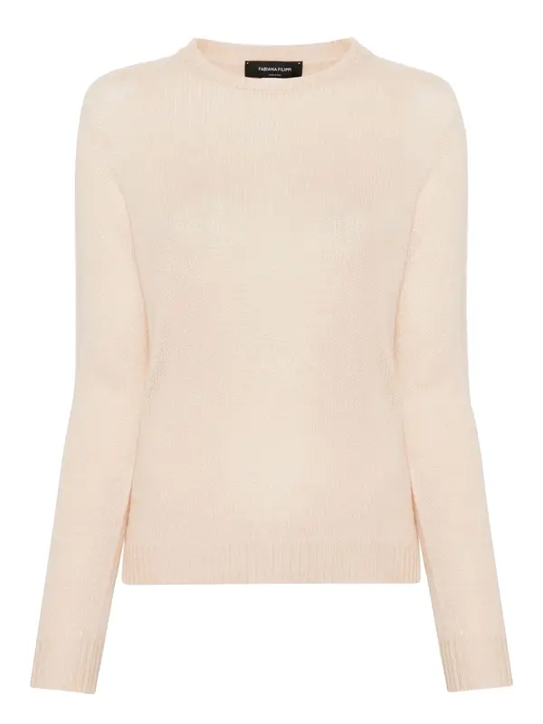 Fabiana Filippi Crew-neck Cashmere Jumper - Orange