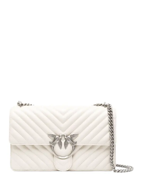 Pinko Classic Love One Shoulder Bag - White