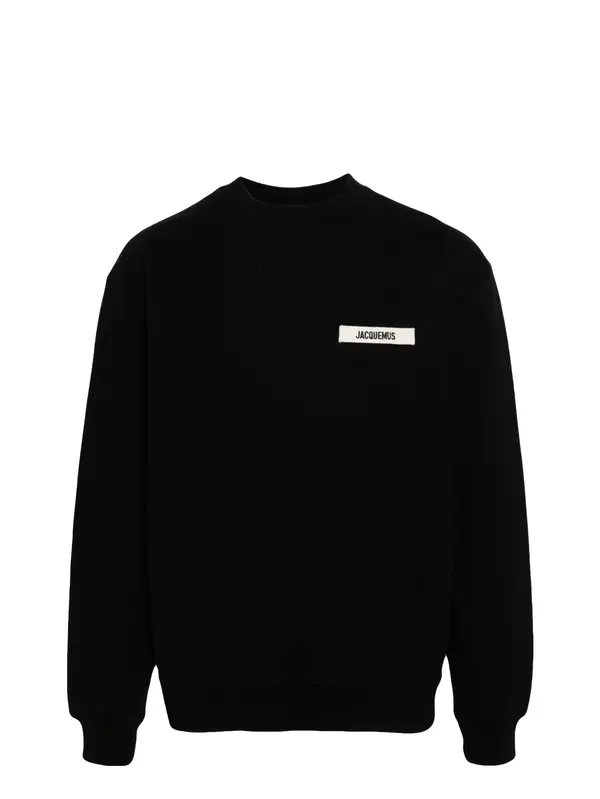 Jacquemus Le Sweatshirt Gros Grain Top - Black