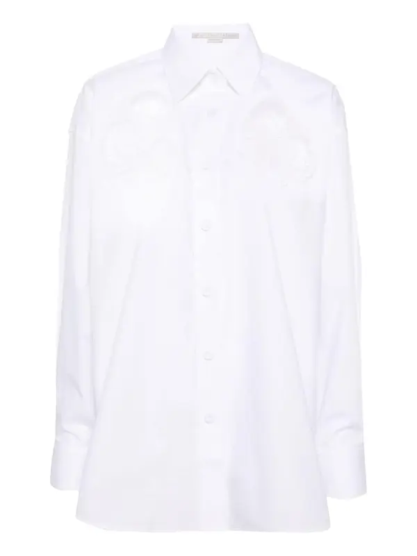 Stella McCartney Broderie-anglaise Cotton Shirt - White