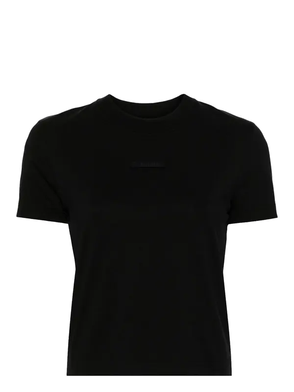 Jacquemus Le T-shirt Gros Grain Top - Black